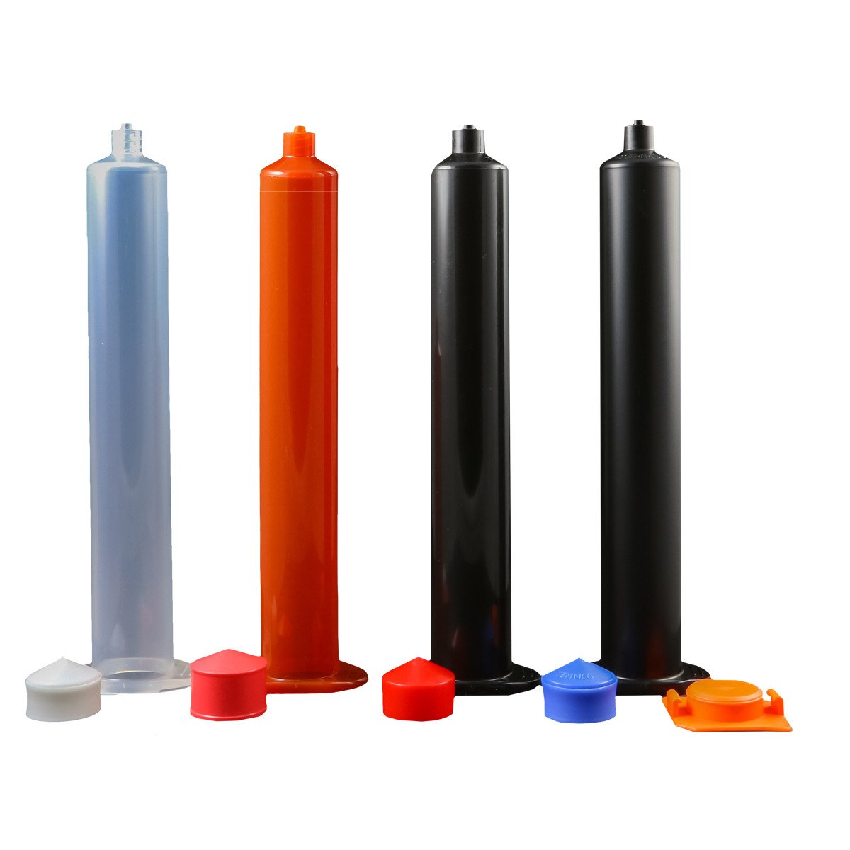 JG50A-15, 50/55CC Clear Luer Lock Air Syringe w White PE Stopper