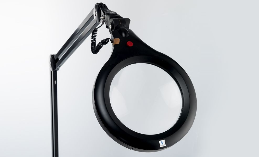 Daylight U22091 ESD Safe Black Ultra Slim Lens Magnifying Lamp