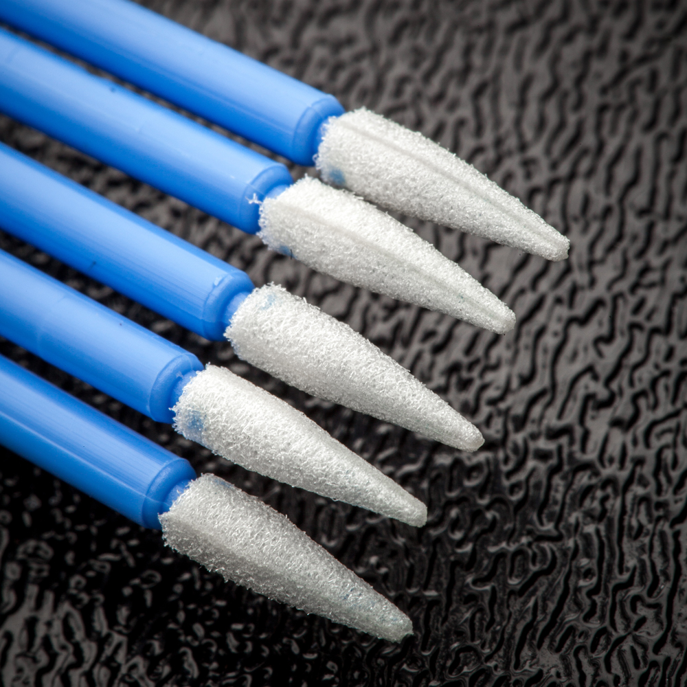 FoamTec HT1014 3in Rigid Mini Spear CleanWIPE Foam Tip Swab