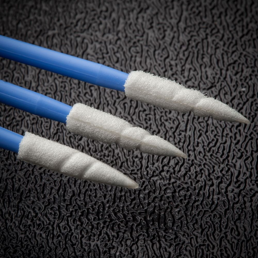FoamTec HT1049-500 3in Semi-Flexible Mini Spear CleanWIPE Foam Swab