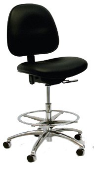 GK Stamina Cleanroom ESD Chair with Saddle Seat, Conductive Vinyl CE7 ...