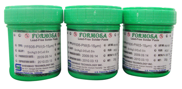 Shenmao PF606-PWA-T3J Lead-Free Water-Soluble Solder Paste 500g Jar